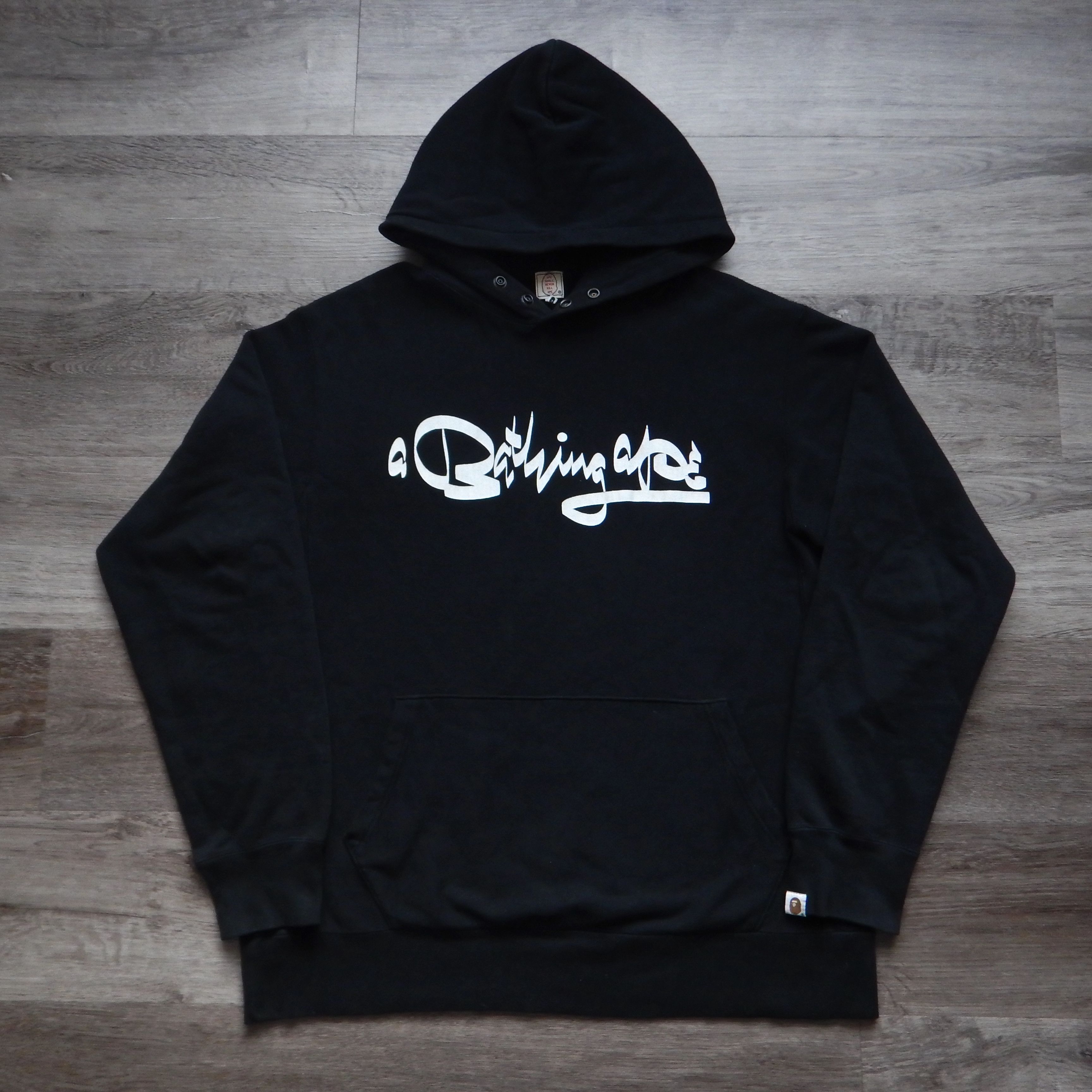 Bape × Futura Early 2000s Bape x Futura Black Script Hoodie | Grailed