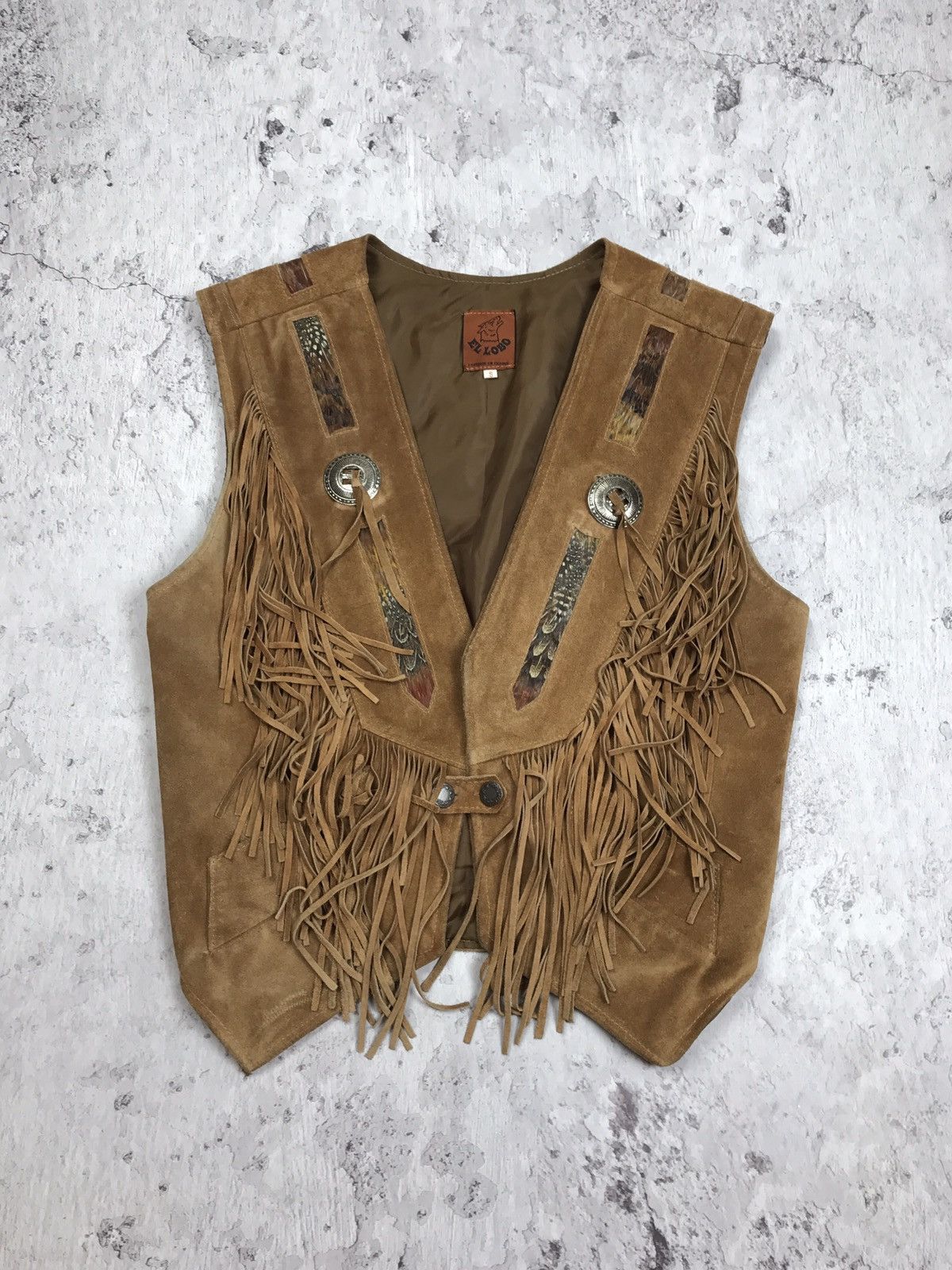 Rare × Vintage × Western Rise Vintage El Lobo Brown Suede Fringe ...