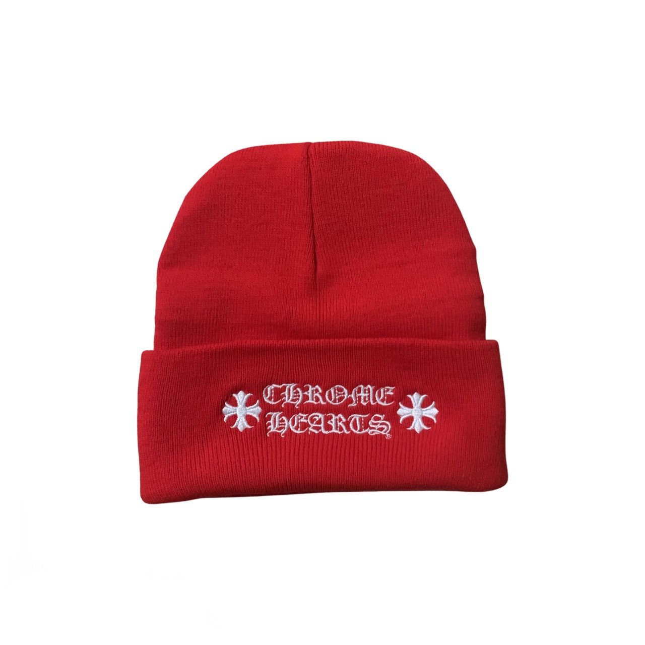 Chrome Hearts chrome hearts red watch cap beanie | Grailed