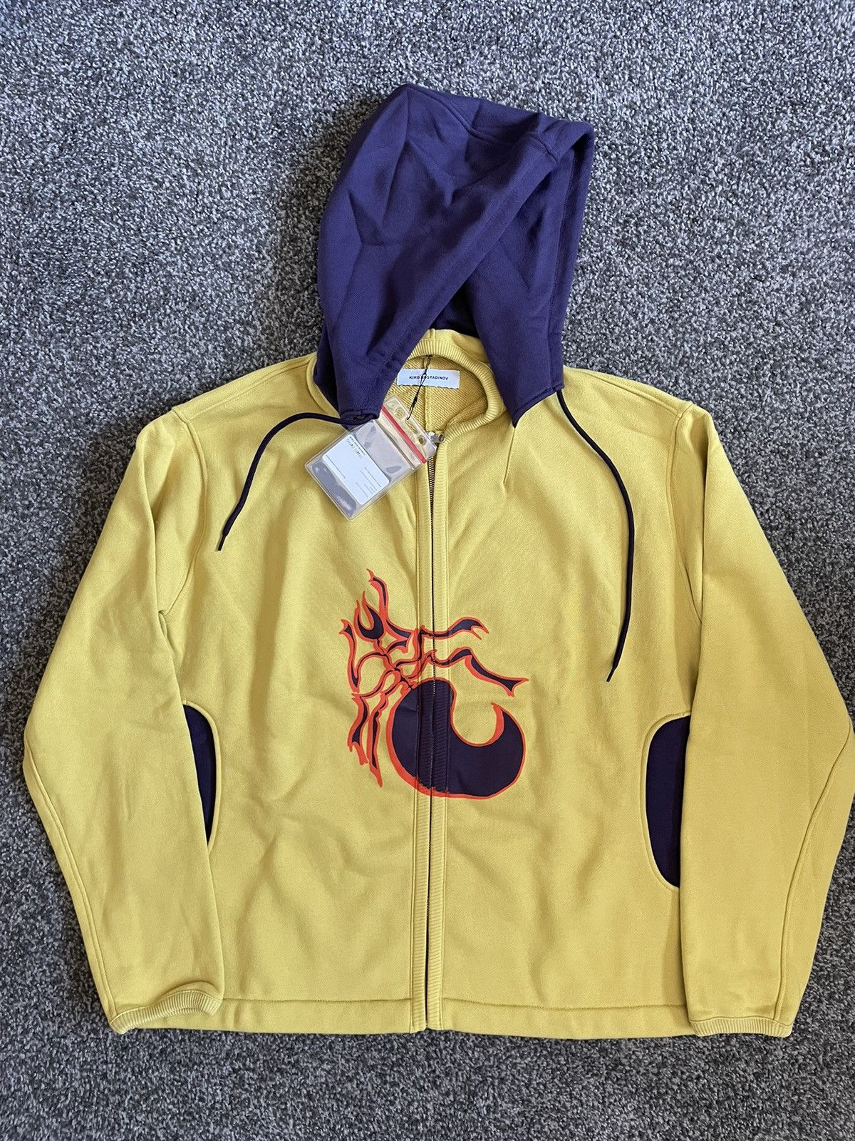 Kiko Kostadinov Sharif Farrag Ant Fleece Hooded Jacket Sunflower | Grailed