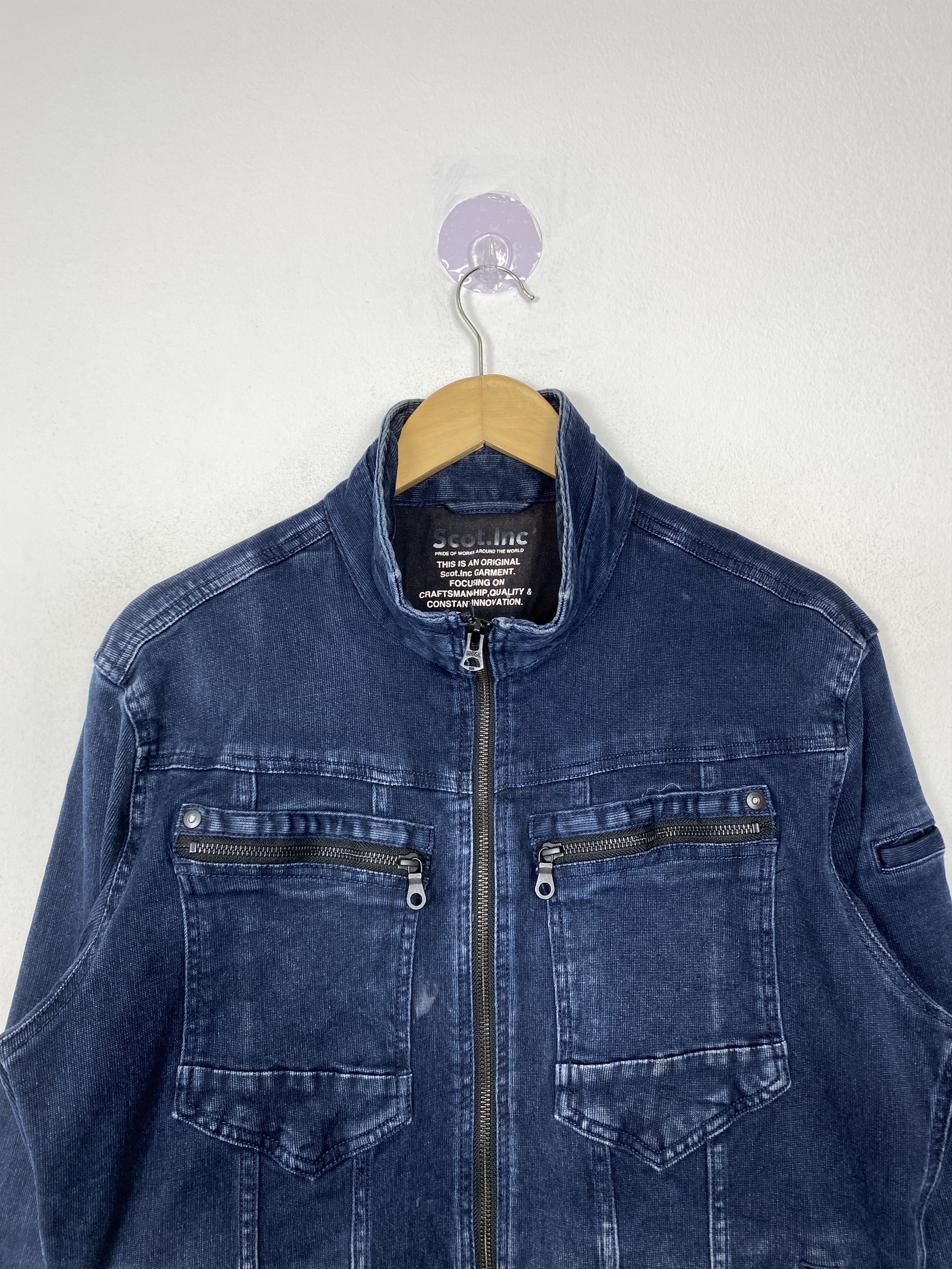 Vintage Vintage Scot.Inc Zip Up Denim Jacket | Grailed