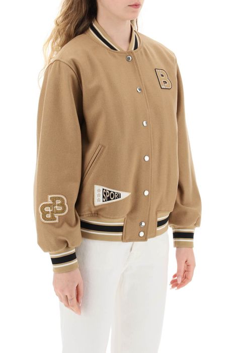 Hugo Boss Boss logo patch varsity jacket | Grailed