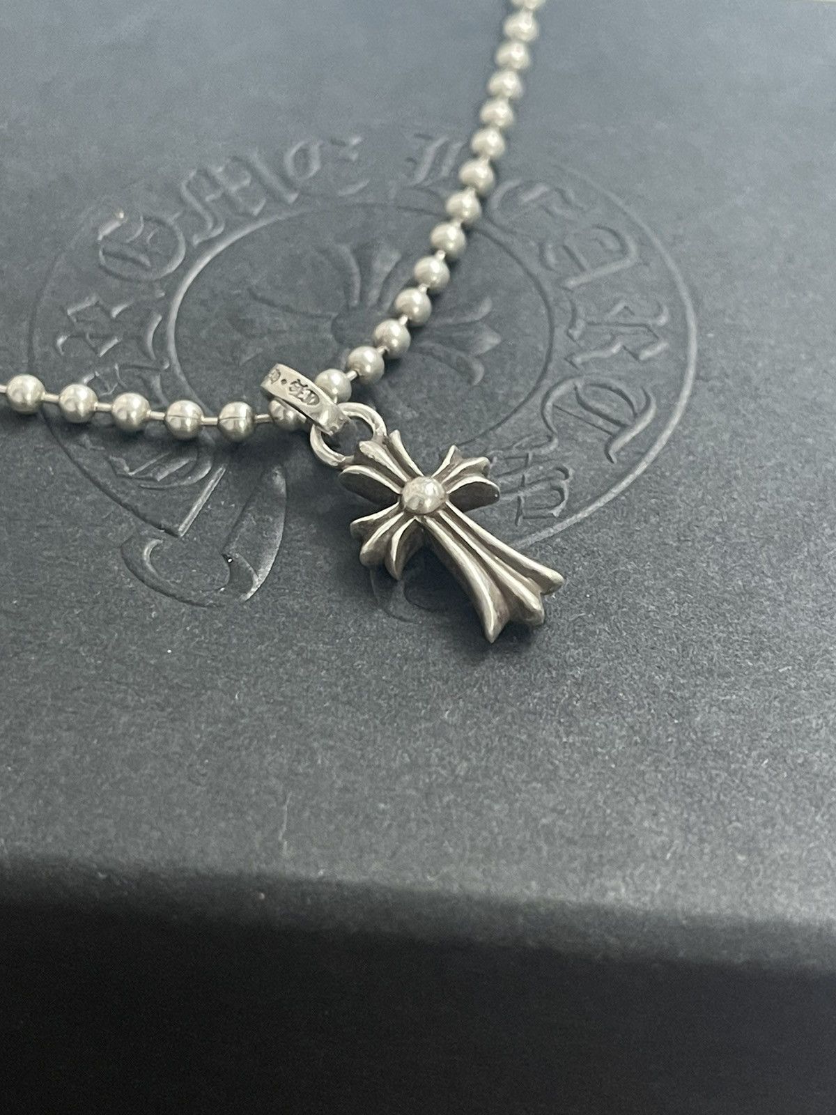 Chrome Hearts Chrome Hearts Baby Fat Cross Pendant/W Ball chain | Grailed