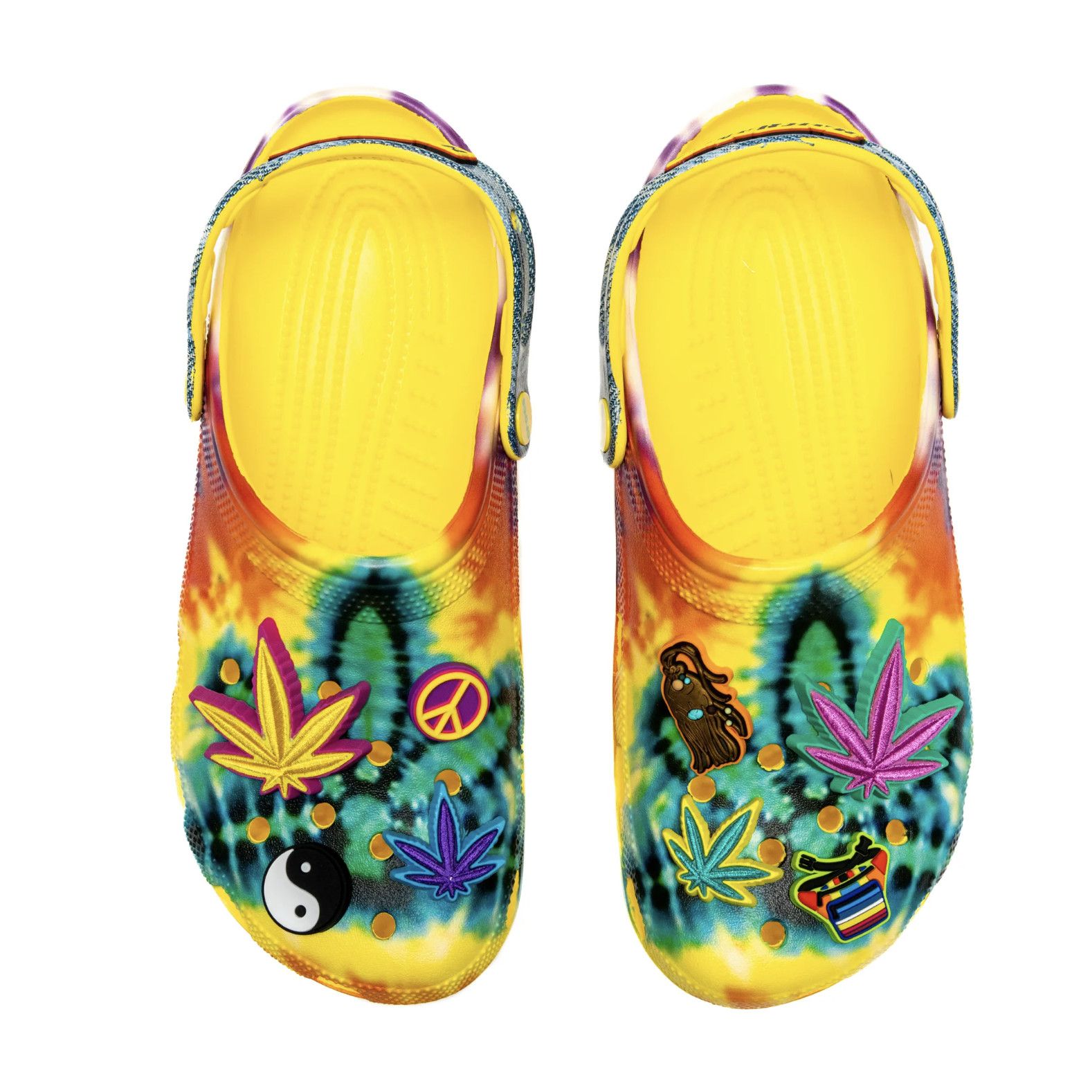 Crocs Crocs x Half Baked Tie Dye Weed Stoner 420 Clogs | Grailed