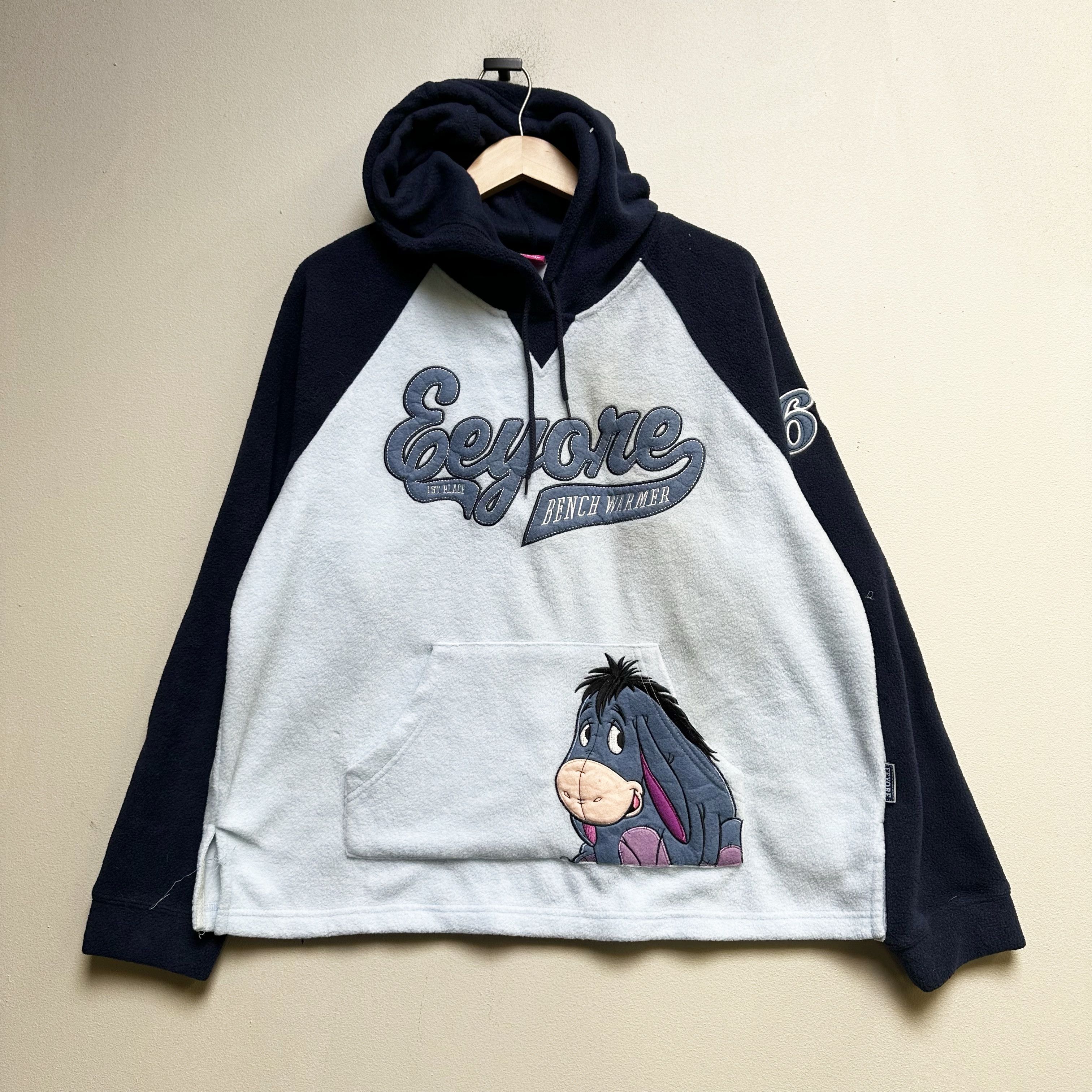 Vintage Vintage Deadstock Eeyore Bench Warmer Fleece Hoodie | Grailed