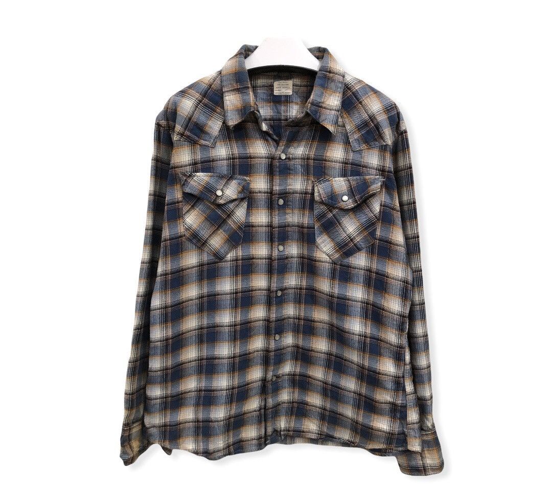 Flannel × Japanese Brand × Streetwear Japanese Brand Back Number Plaid ...