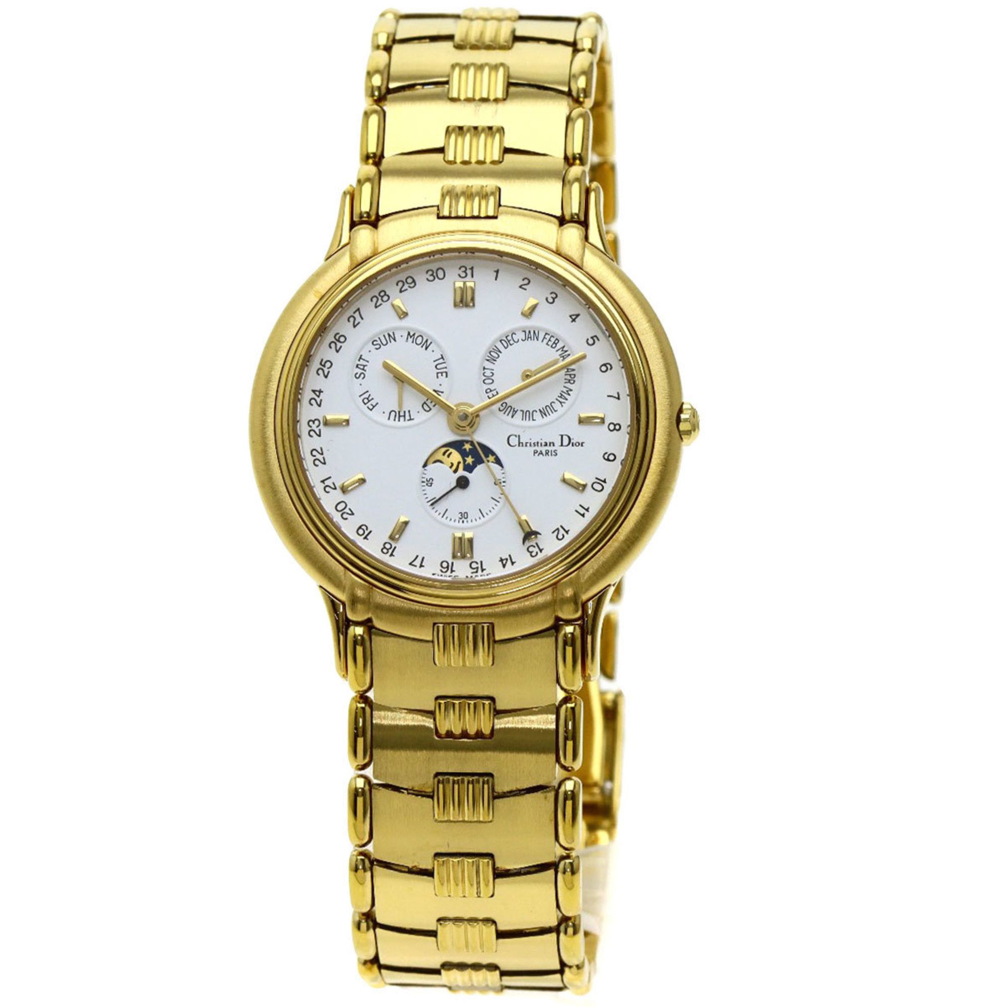 Dior Christian Dior 61.271 moon phase triple calendar watch GP men's ...