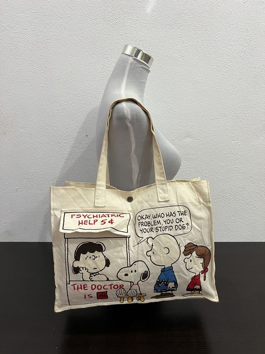 Peanuts Vintage Snoopy Cartoon Tote Bag | Grailed