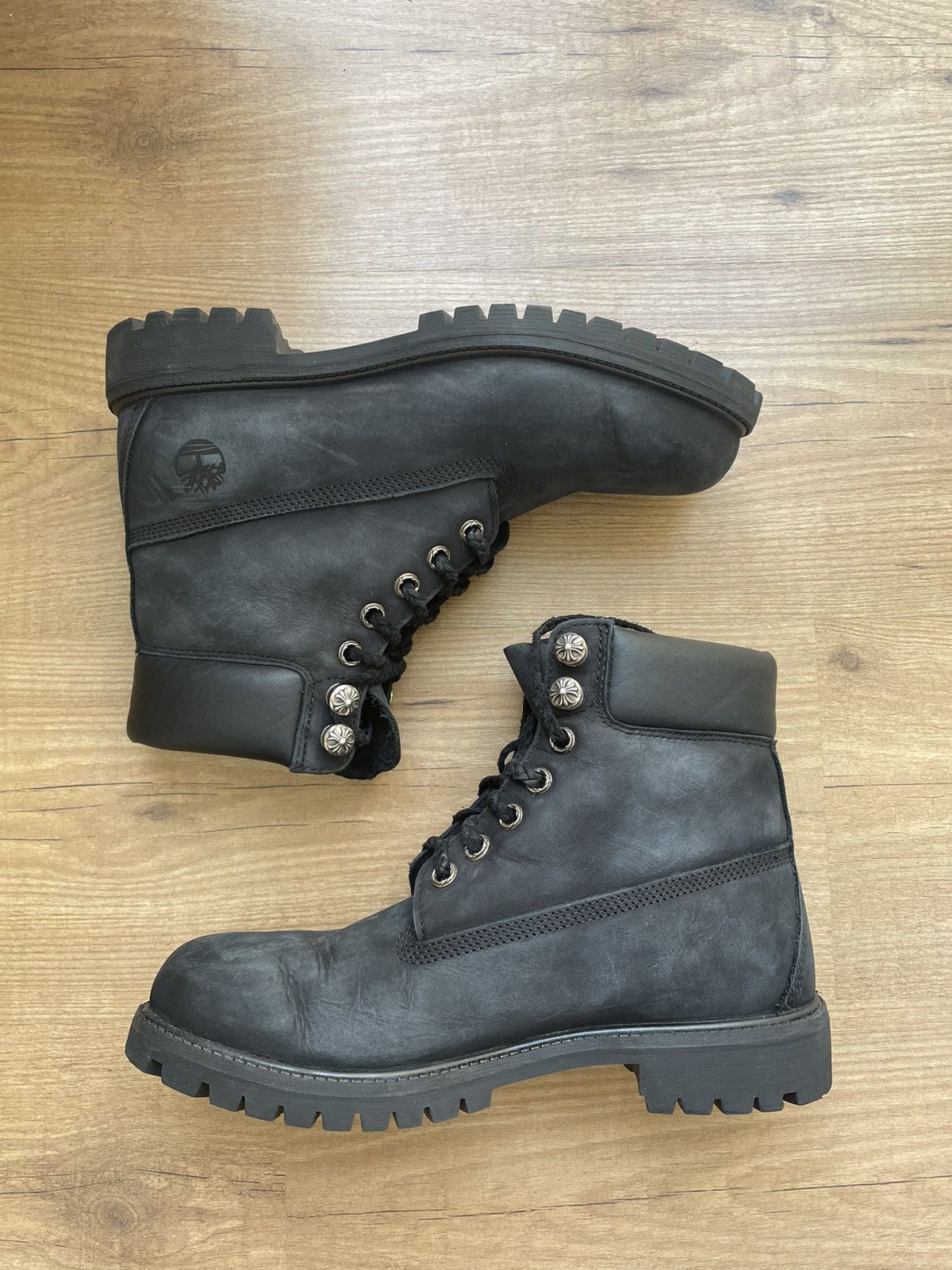 Timberland Chrome hearts Timberlands shoes | Grailed