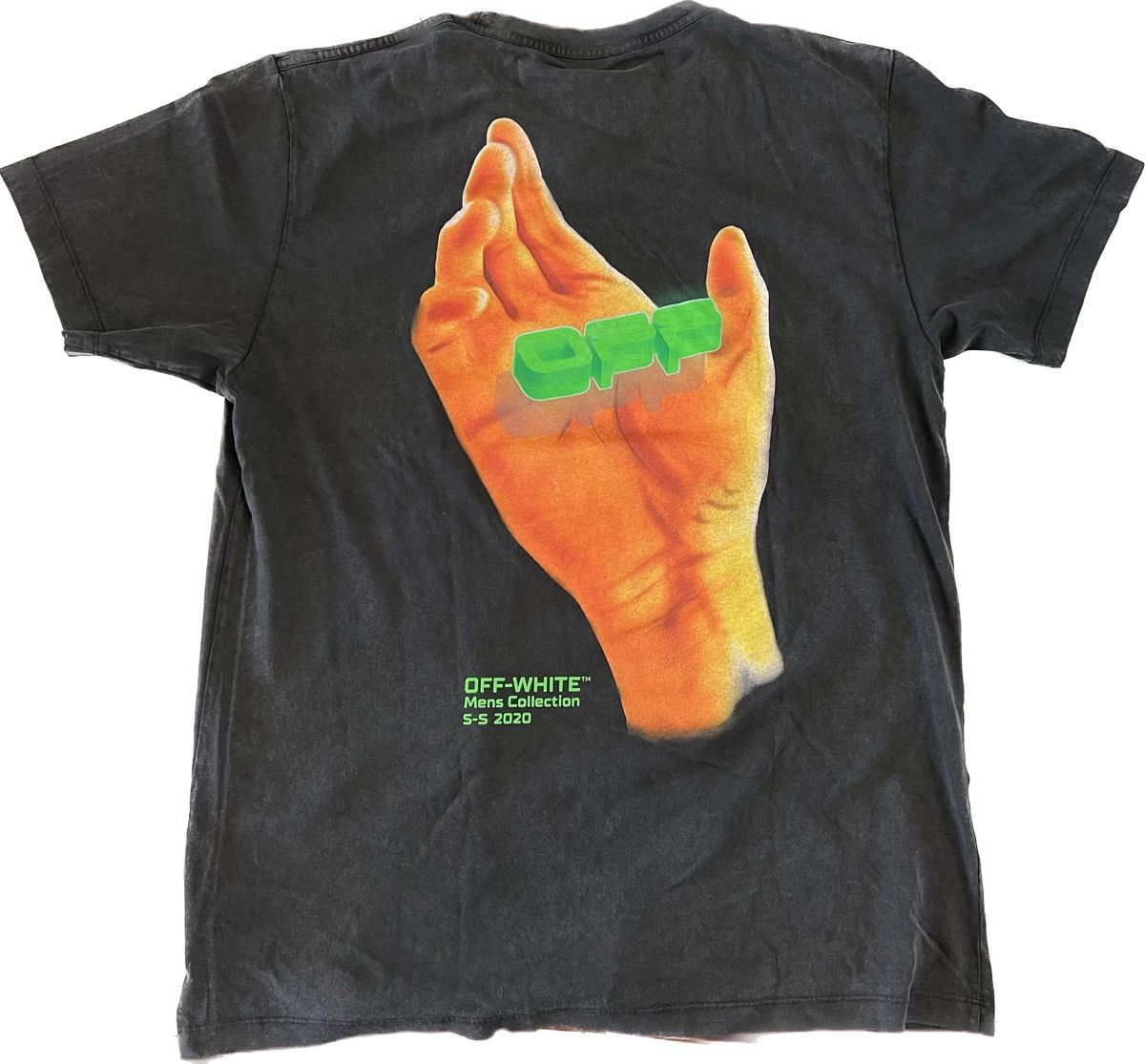 Off-White OFF-WHITE HAND LOGO S/S SLIM TEE BLACK XL READ DESCRIPTION ...