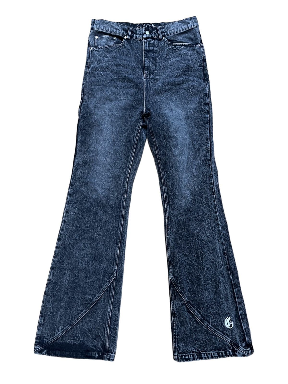 Archival Clothing Corvidae flared denim | Grailed