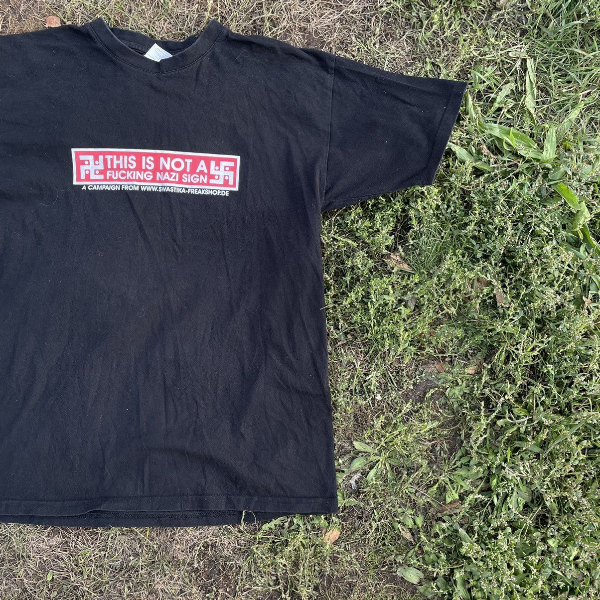 Vintage Vintage 90s ADULT “ This is not Fu🗯king Nazi Sign ”Humor Tee ...