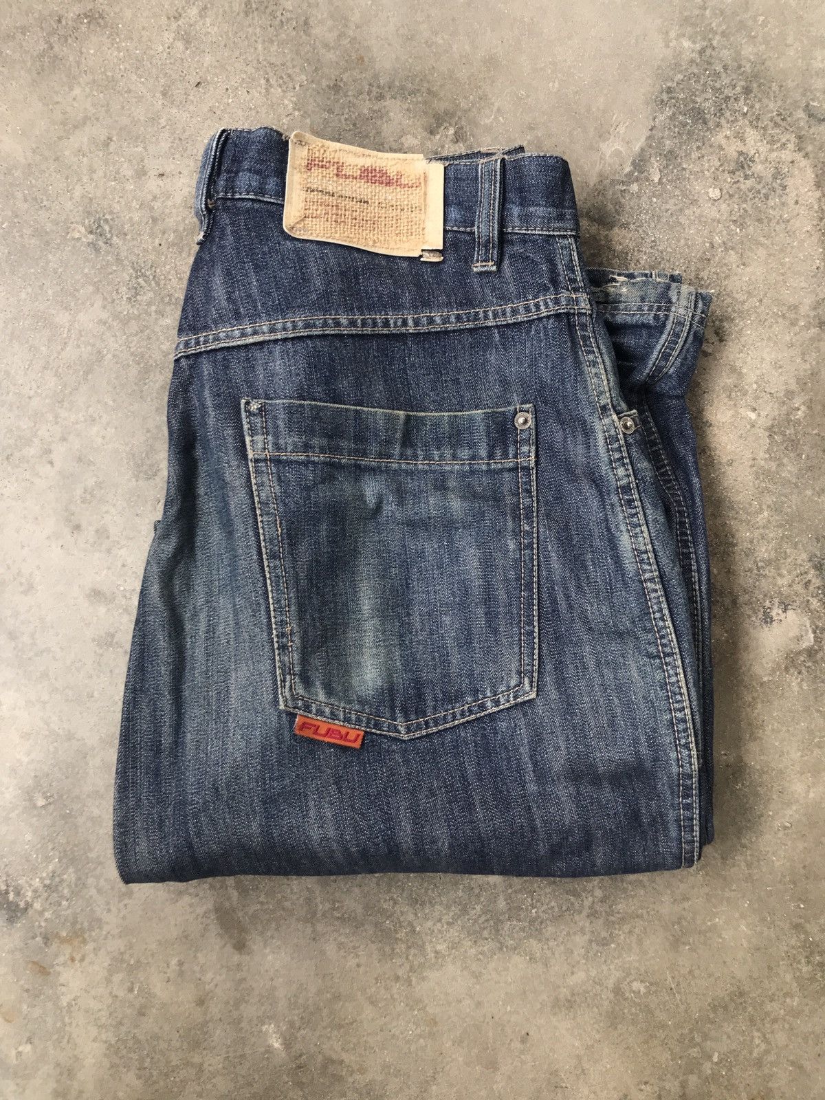 Fubu × Vintage Vintage Fubu Apparel Company Distressed Baggy Jeans ...