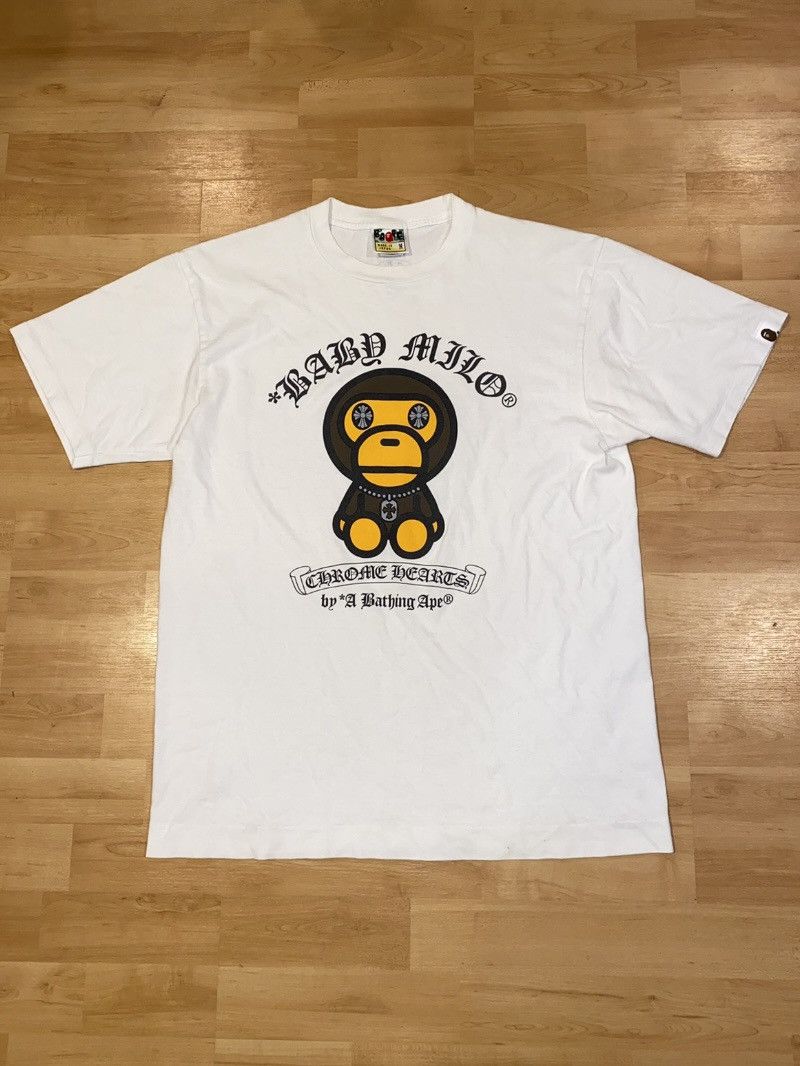 Bape × Chrome Hearts Baby Milo x Chrome Hearts Plush Tee | Grailed