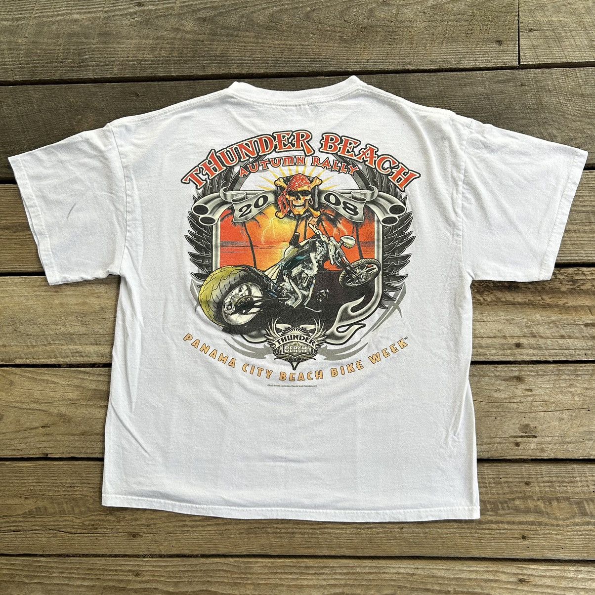 Vintage Vintage Thunder Beach PCB Bike Week Graphic T Shirt | Grailed