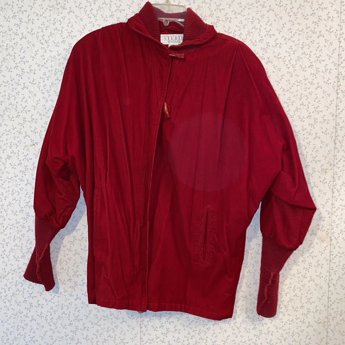 Vintage Vintage 1990 Michelle Stuart Medium Red Corduroy Bomber Coat ...