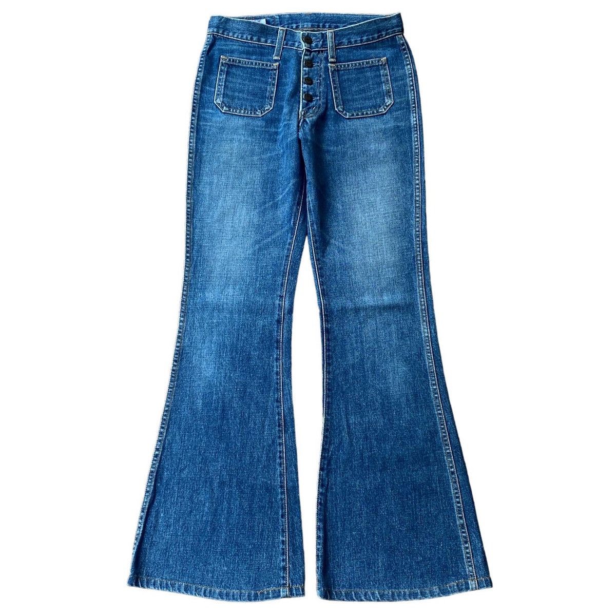 Big John Vintage 70s Big John Flared Bell Bottom Bush Pants Denim | Grailed