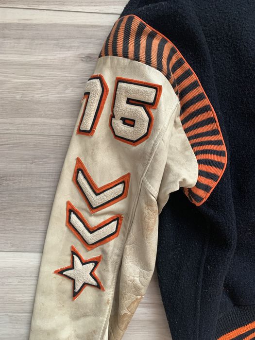 Vintage 1975 BLACK WOOL VARSITY JACKET / EMBROIDERED | Grailed