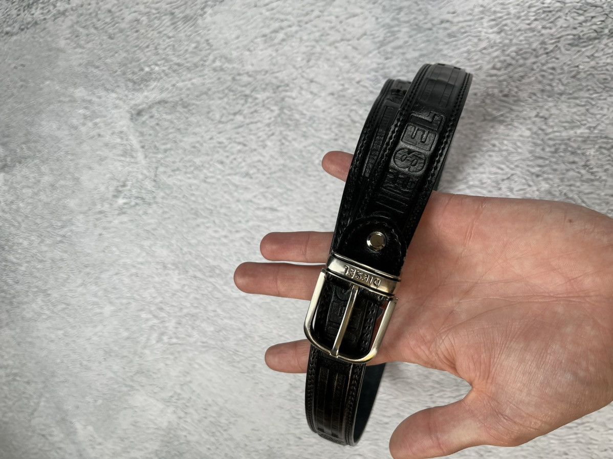 Diesel Vintage DIESEL leather monogram belt | Grailed