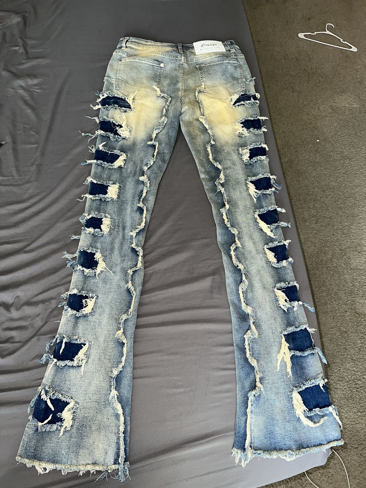 Streetwear Guapi Powder Blue Stacked Denim | Grailed