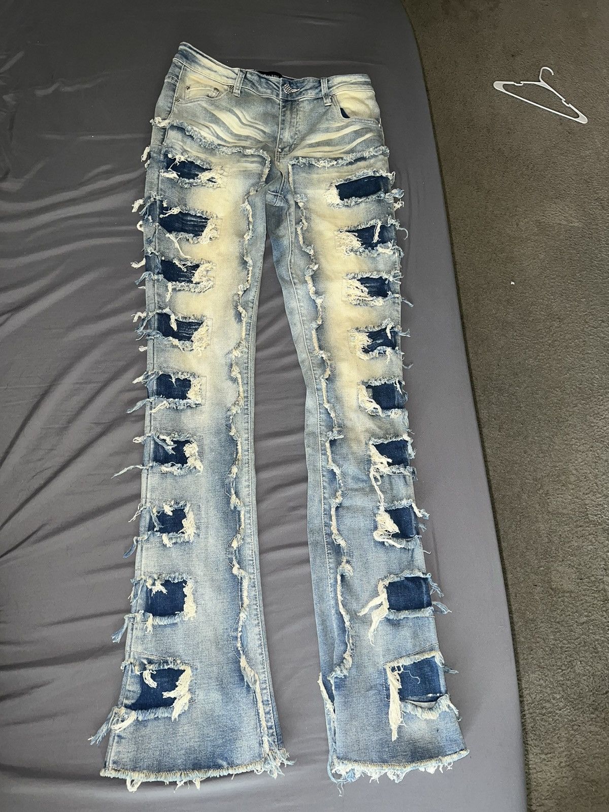 Streetwear Guapi Powder Blue Stacked Denim | Grailed