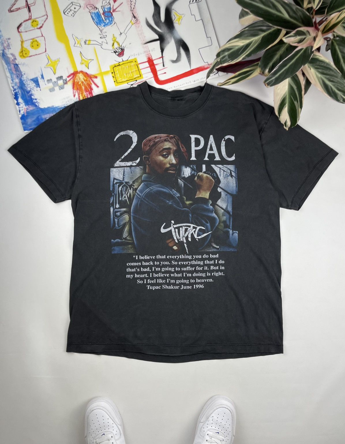 Rap Tees × Streetwear × Vintage Vintage 2Pac Tupac Rap Tee T-shirt ...