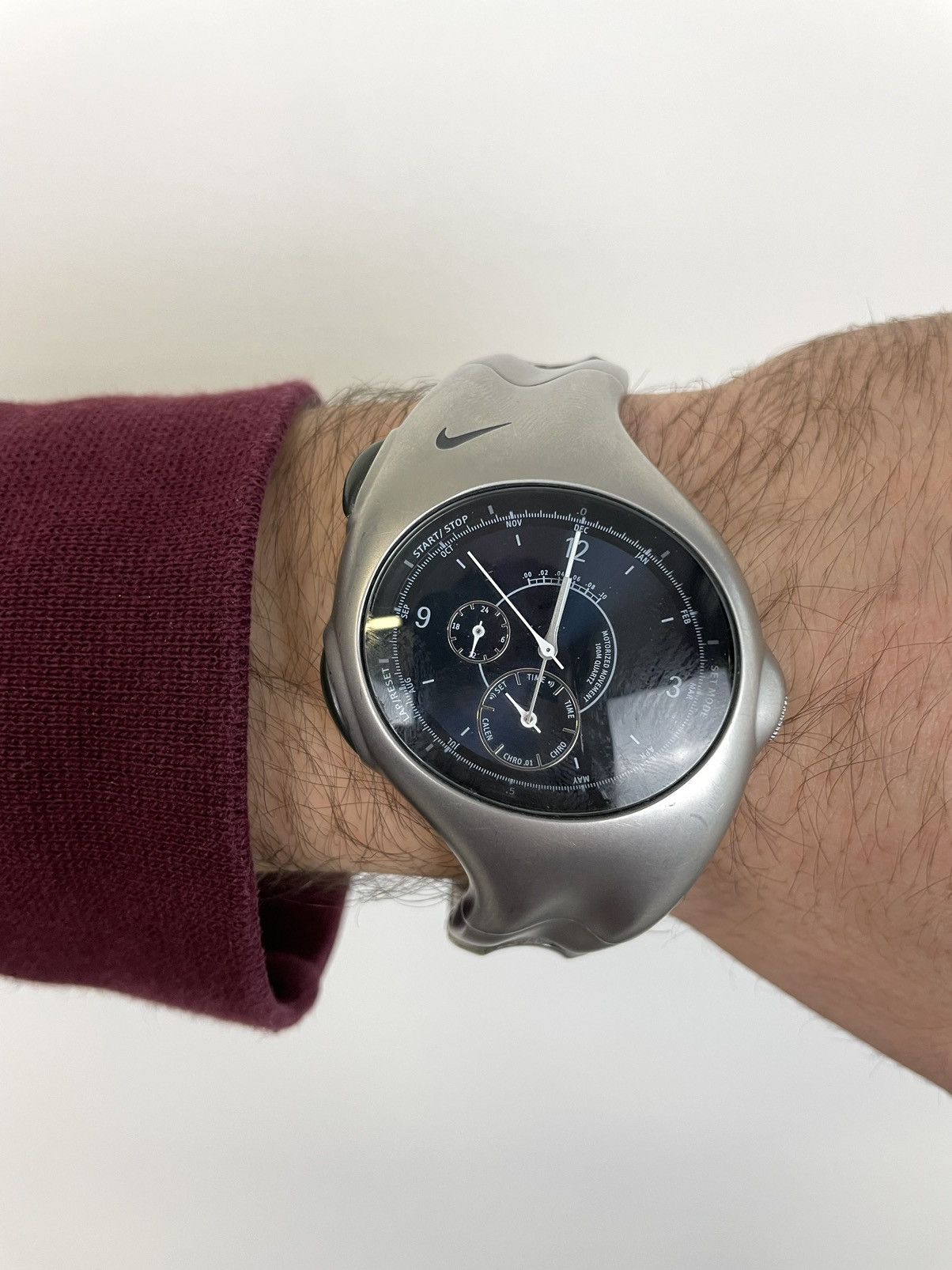 Nike × Vintage 2001 Nike triax armored chrono watch metal stainless ...