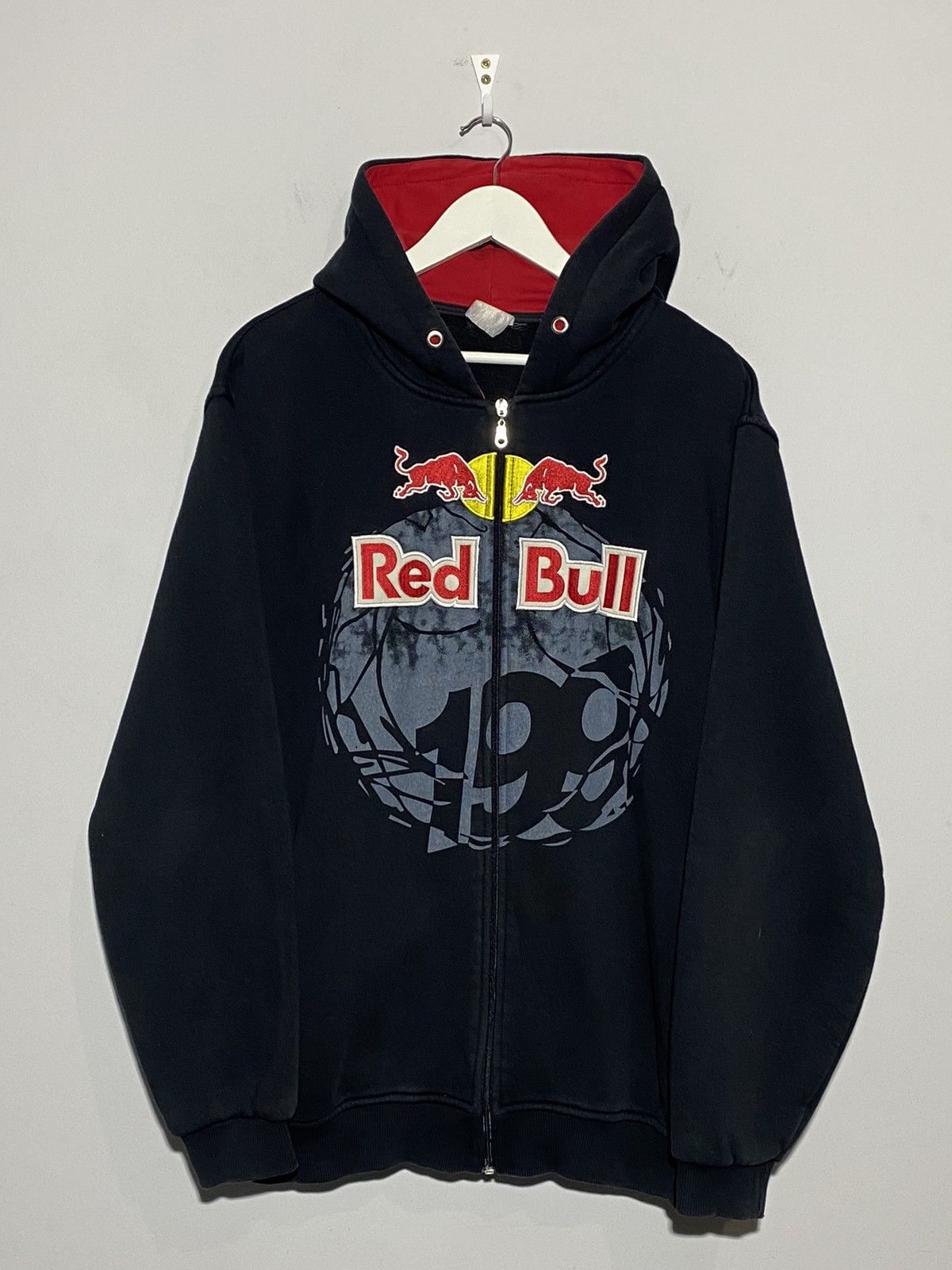 Red Bull × Vintage Red Bull vintage men’s racing zip hoodie | Grailed