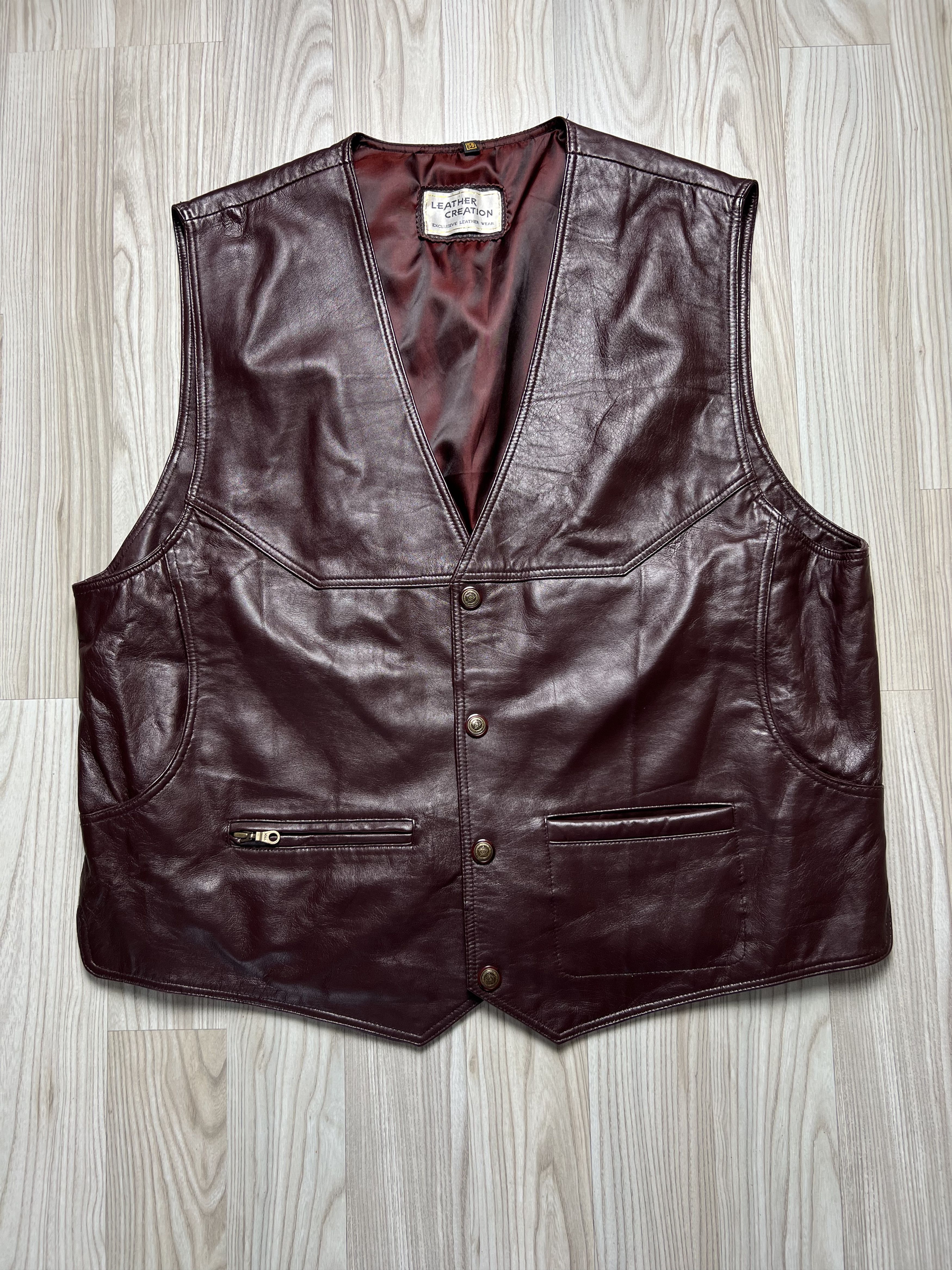Genuine Leather × Luxury × Vintage Exclusive Leather vest from The 90s ...