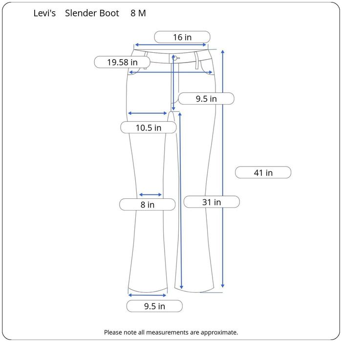 Levi's Levi's Womens 526 Slender Boot Cut Jeans Medium Wash Flap Po ...