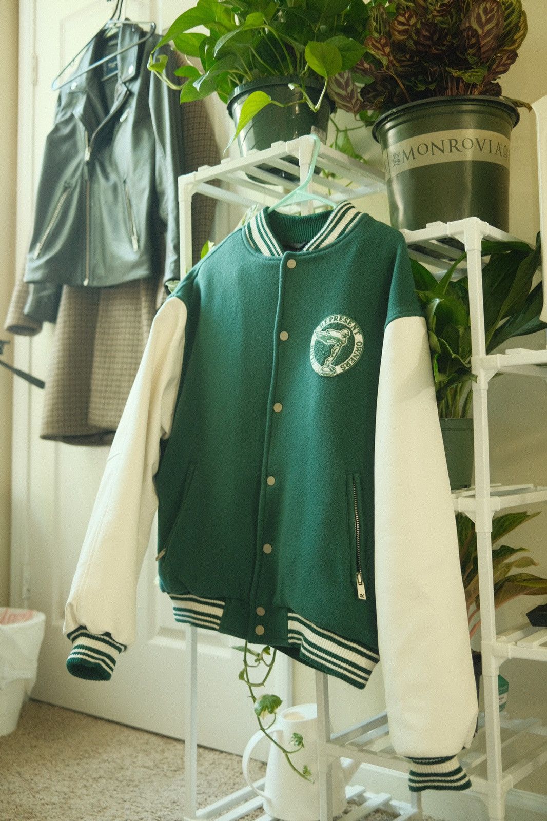 Represent Clo. Represent Racing Green Letterman Varsity Bomber Jacket ...
