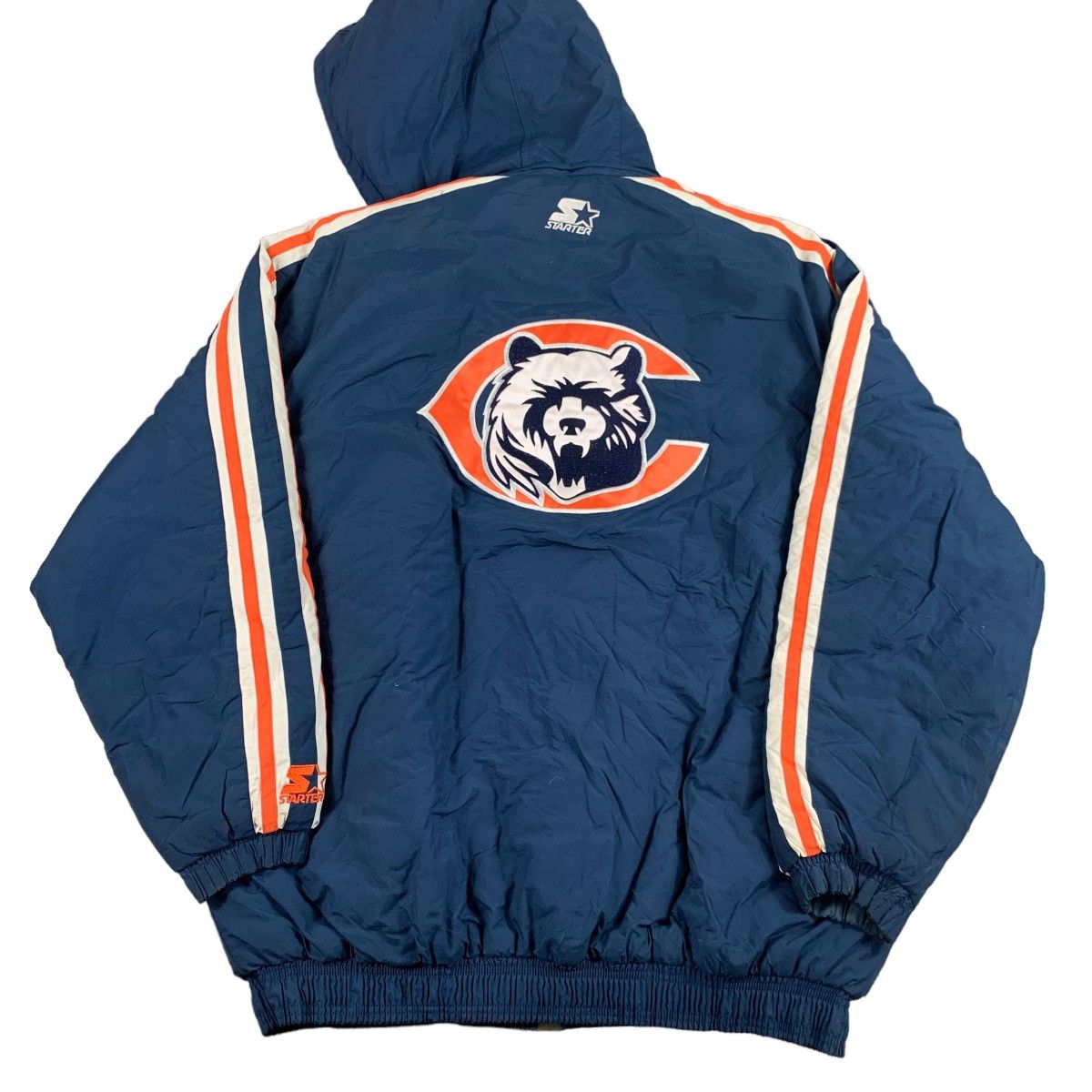 Starter × Vintage 90s Navy Blue Chicago Bears Starter Jacket / Heavy ...