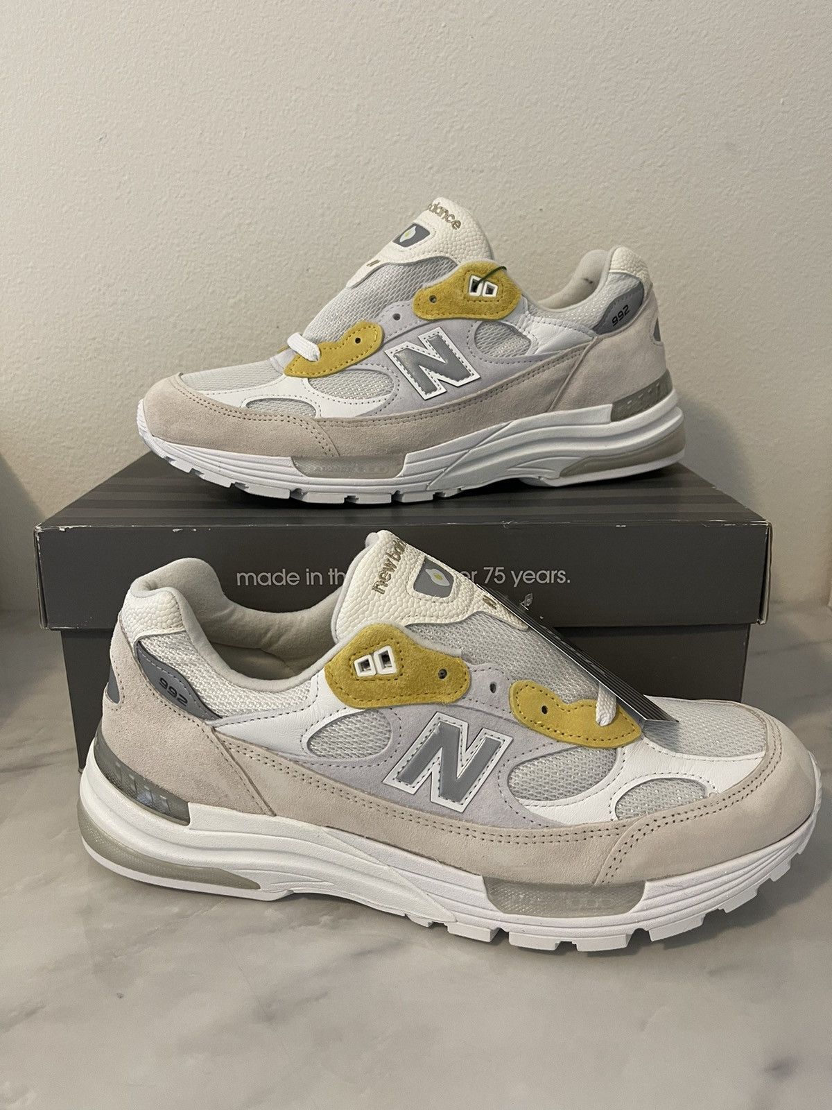 New Balance New Balance x PaperBoy Paris Fried Egg 992 | Grailed