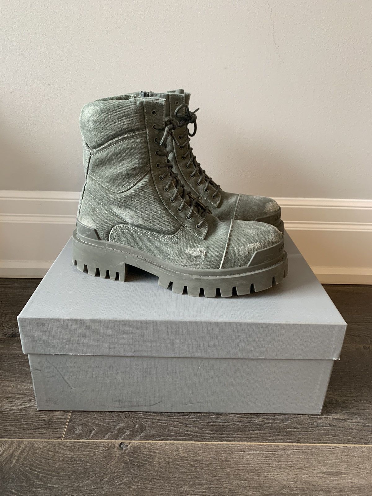 Balenciaga Balenciaga Distressed Strike Boots | Grailed