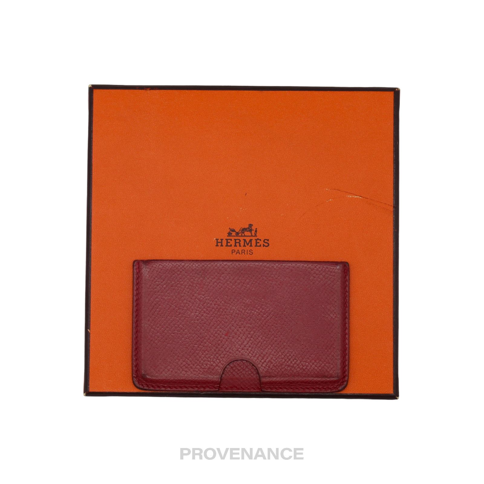 Hermes 🔴 Hermès Card Holder Wallet - Red Epsom Leather | Grailed
