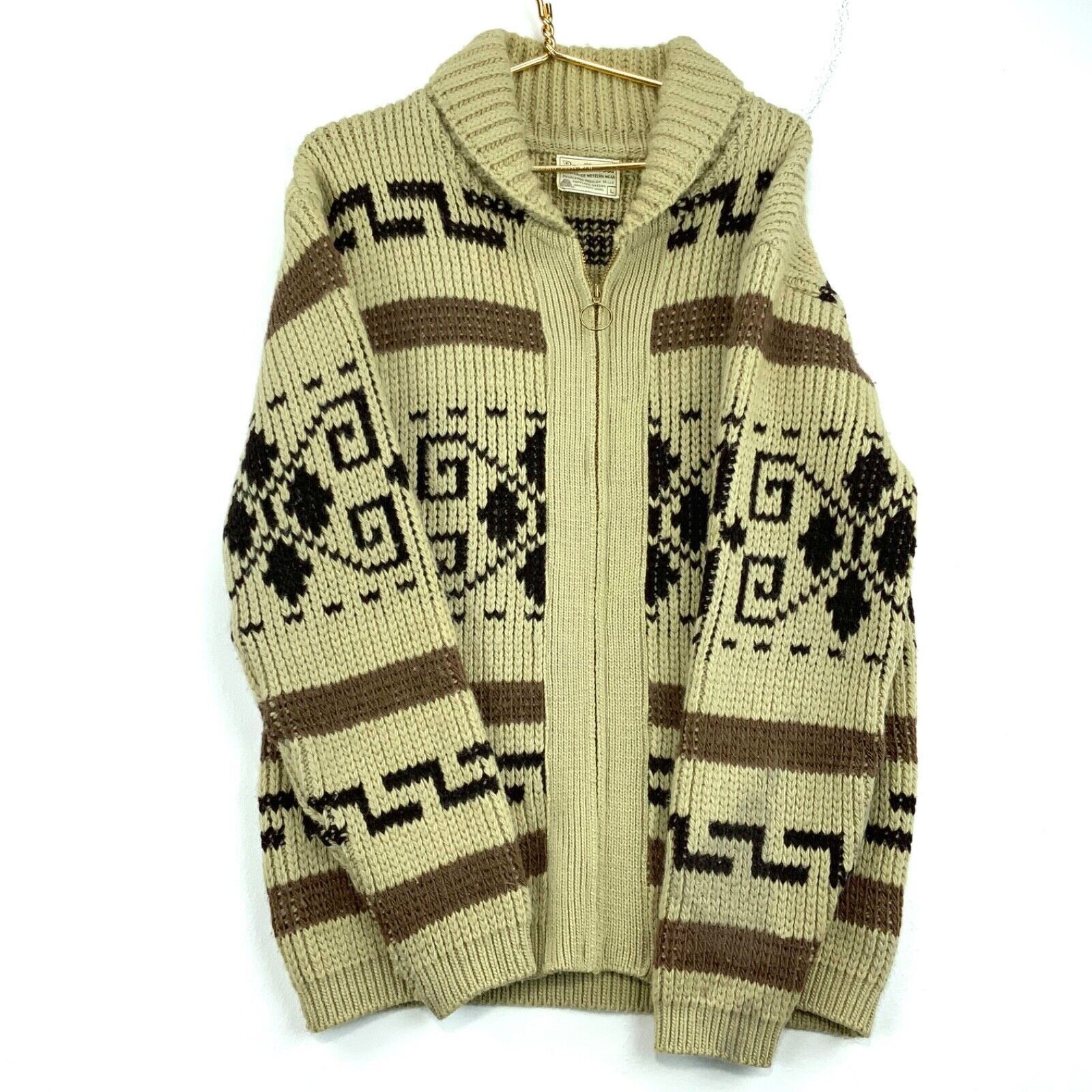 Pendleton Vintage Pendleton Cowichan Sweater Large Beige The Big ...