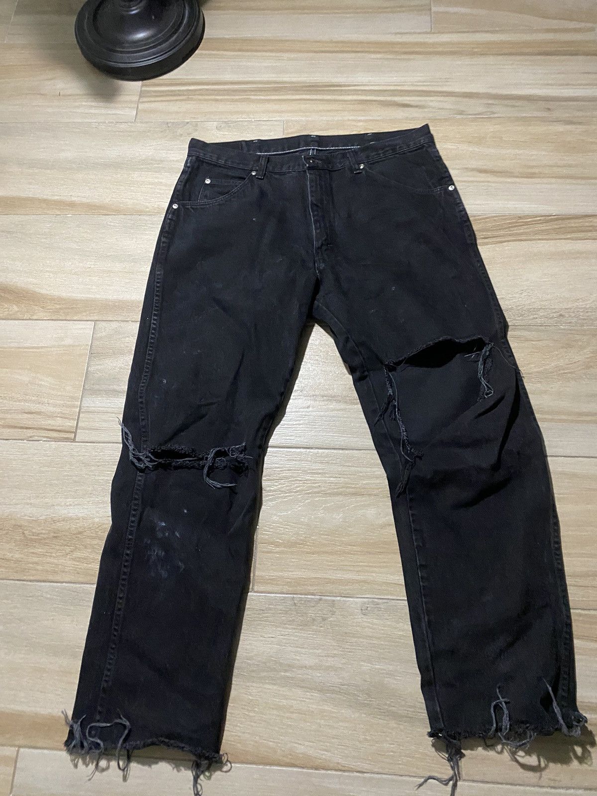 Vintage × Wrangler Vintage Ripped wrangler Jeans | Grailed