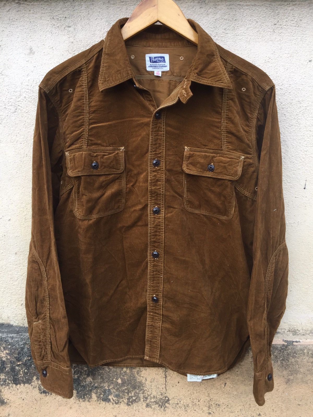 Pherrows Pherrows Corduroy Striped Button Up | Grailed