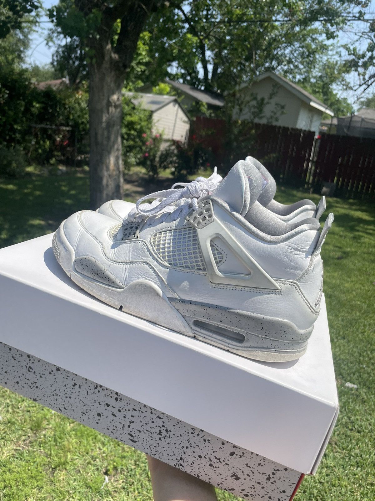 Jordan Brand × Nike × Streetwear White Oreo Air Jordan 4s | Grailed