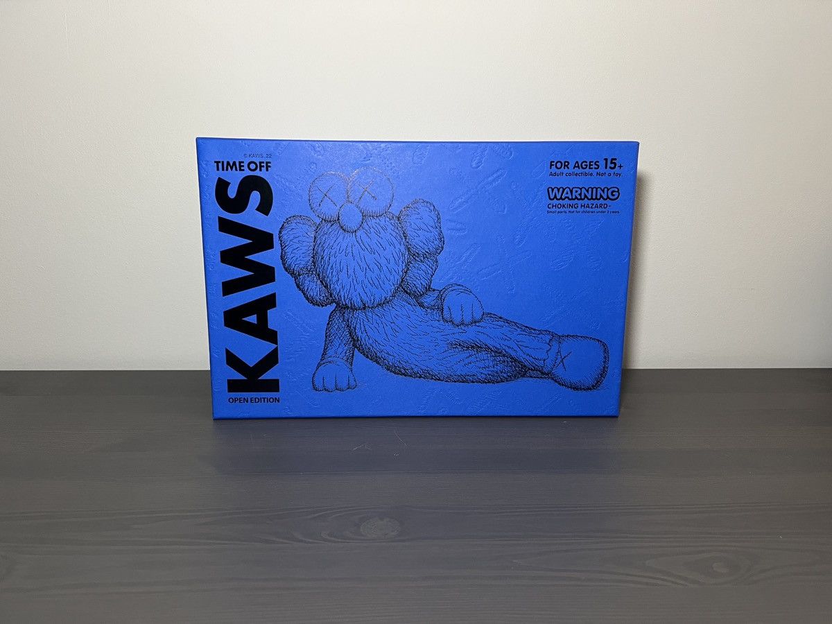 Kaws KAWS TIME OFF FIGURE *BLUE* | Grailed
