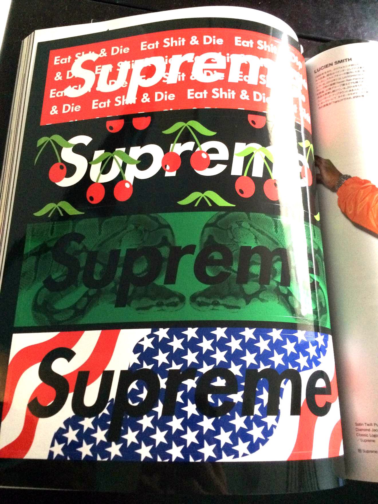Supreme 🔥 Supreme 2014 Box Logo Sticker Sheet book lookbook | Grailed