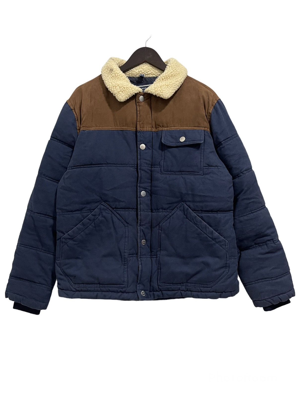 Zara VINTAGE ZARA MAN DENIM DOWN PUFFER JACKET | Grailed