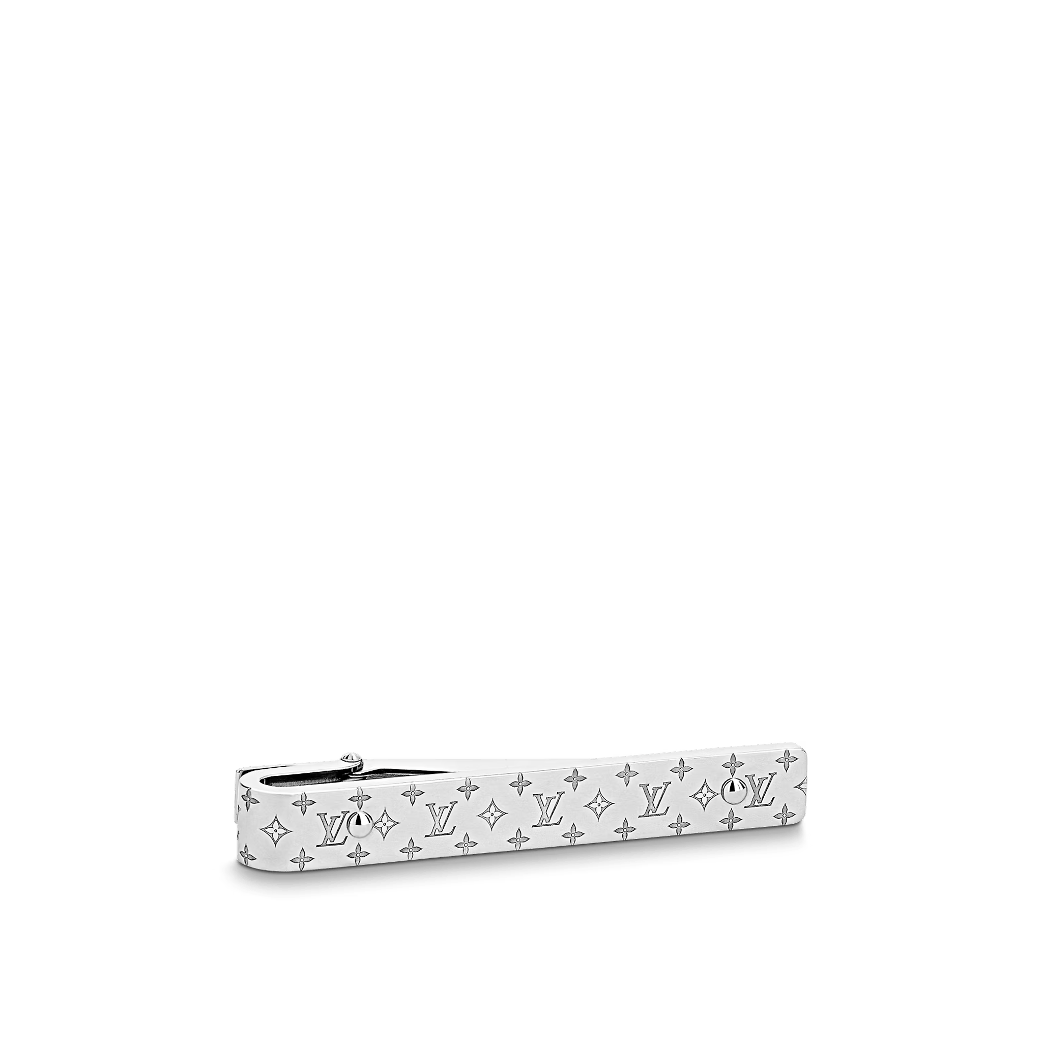 Louis Vuitton LOUIS VUITTON PIN MONOGRAM BOLD LV LOGO SILVER M00703 ...