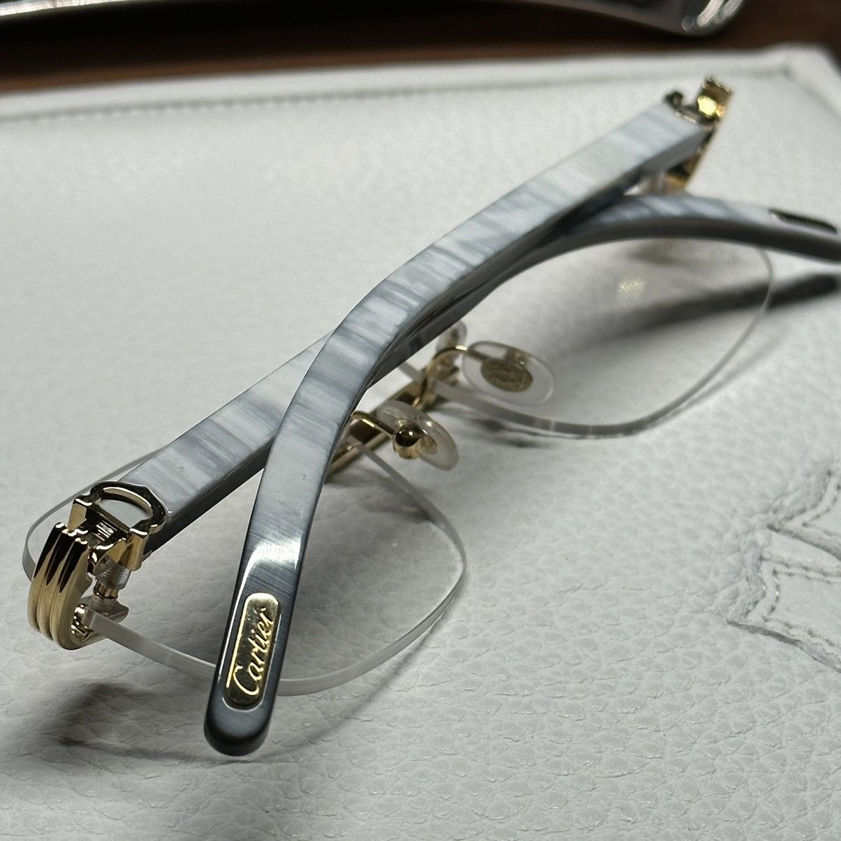 Cartier Cartier New Collection White Buffs Rimless | Grailed