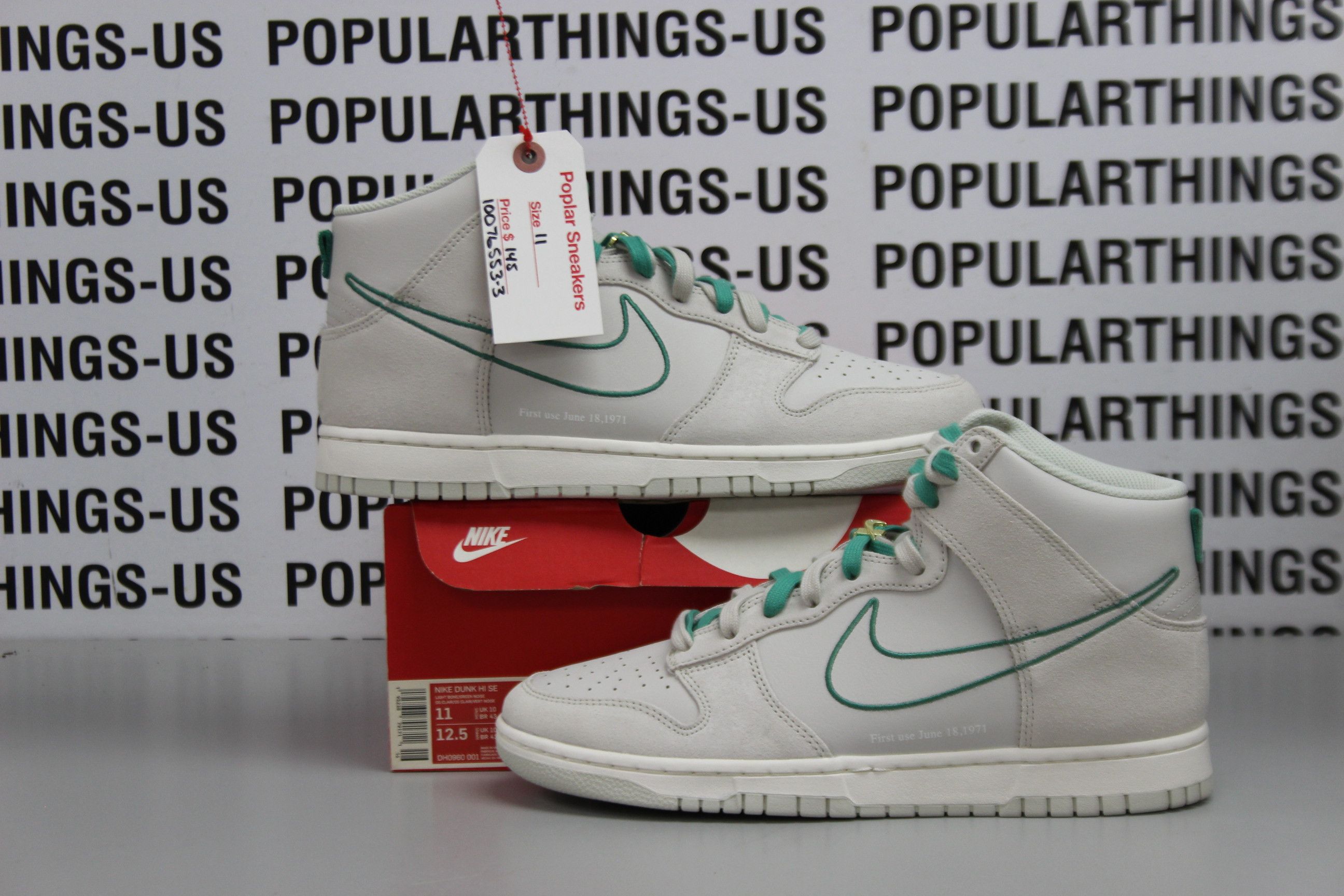 Nike Dunk HI SE First Use Sail Green Sz 11 | Grailed