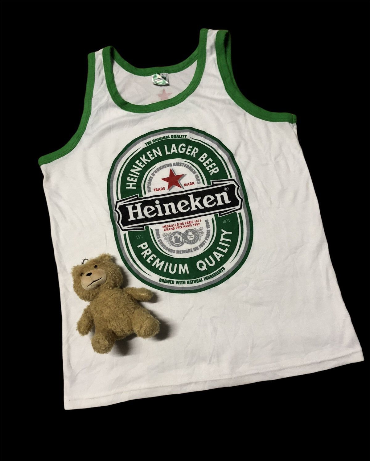 Heineken × Vintage Vintage Heineken Beer Tank Top Big logo beer | Grailed