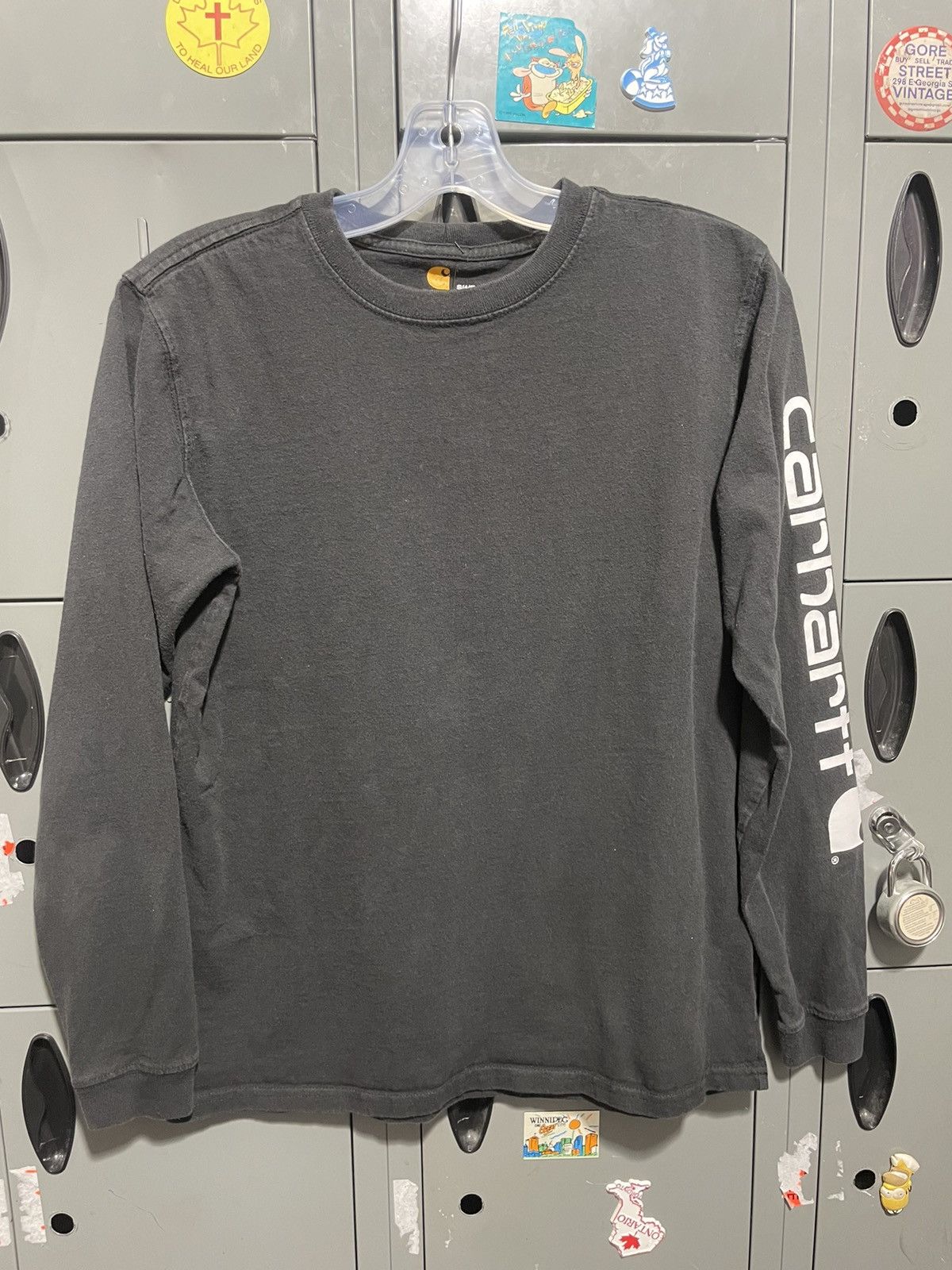 Vintage Carhartt arm text logo vintage faded workwear | Grailed