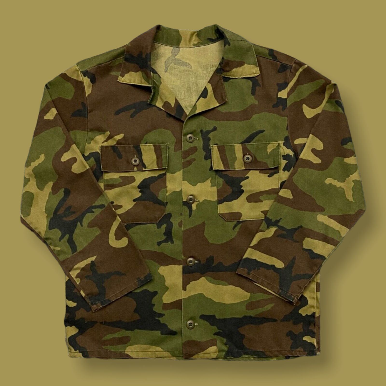 Streetwear × Vintage Vintage Woodland Camo Jacket 70s 80s Military ...