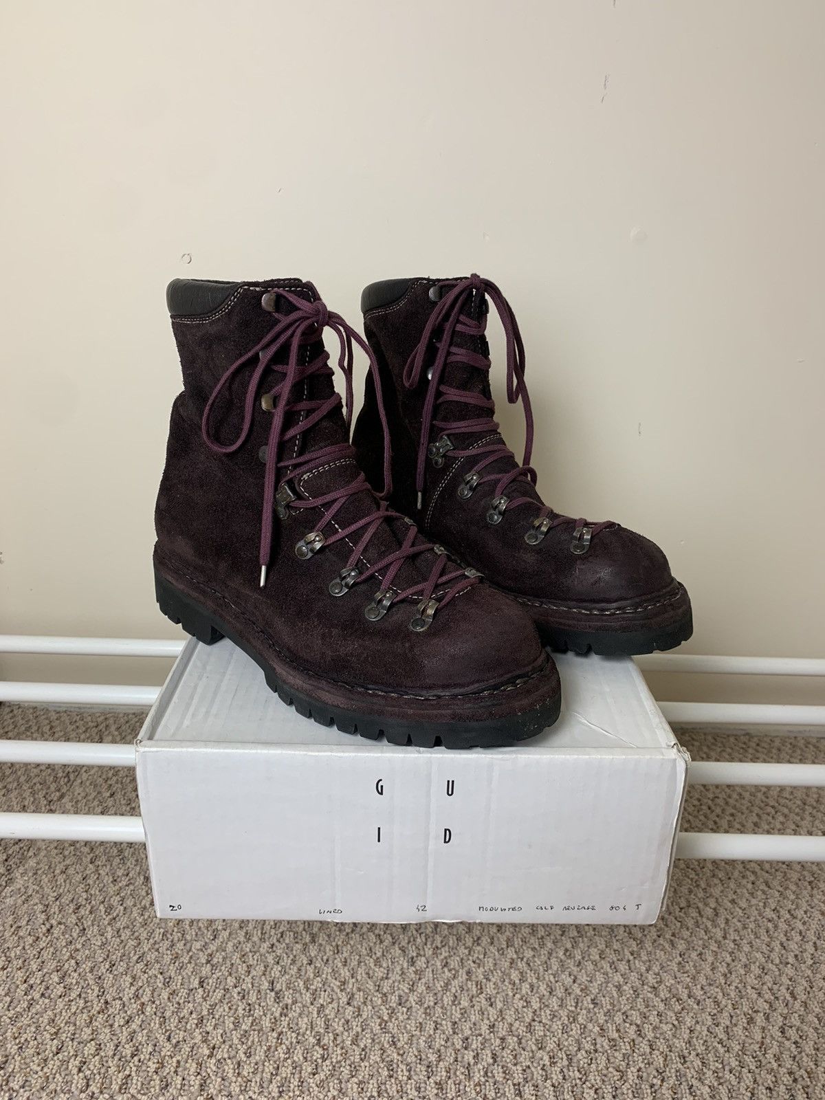 Guidi Plum Suede Guidi 20 Hiking Boot | Grailed