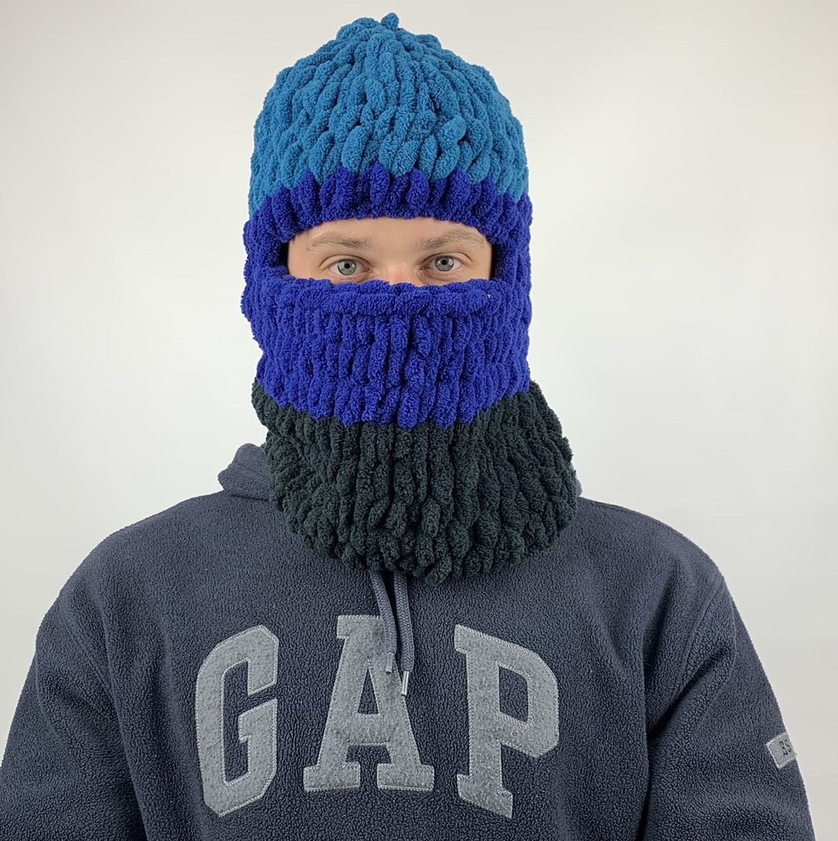 Handmade × Japanese Brand × Streetwear Balaclava Handmade Knitted Teddy ...